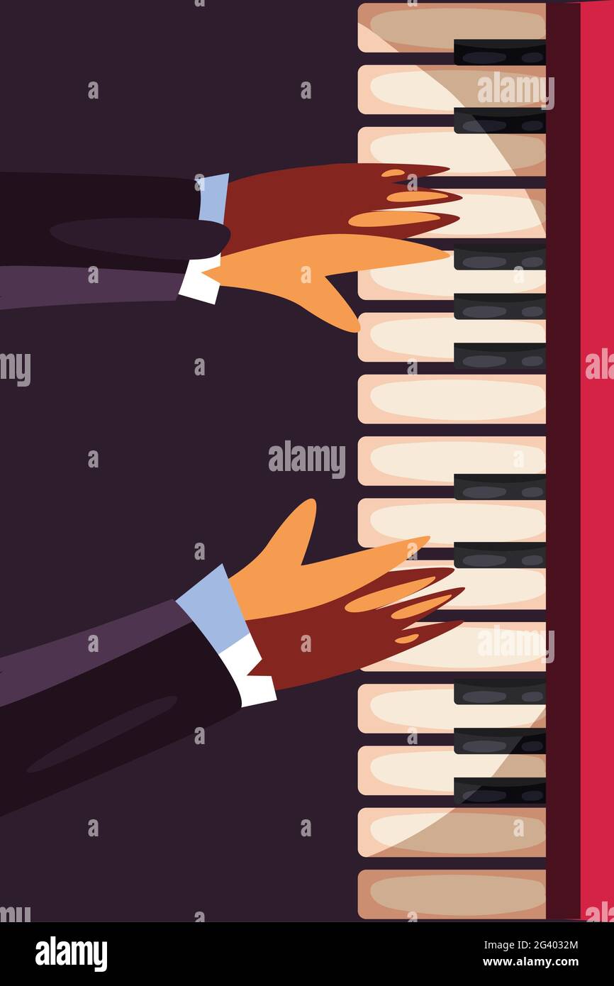 Hands piano Stock Vector Images - Alamy