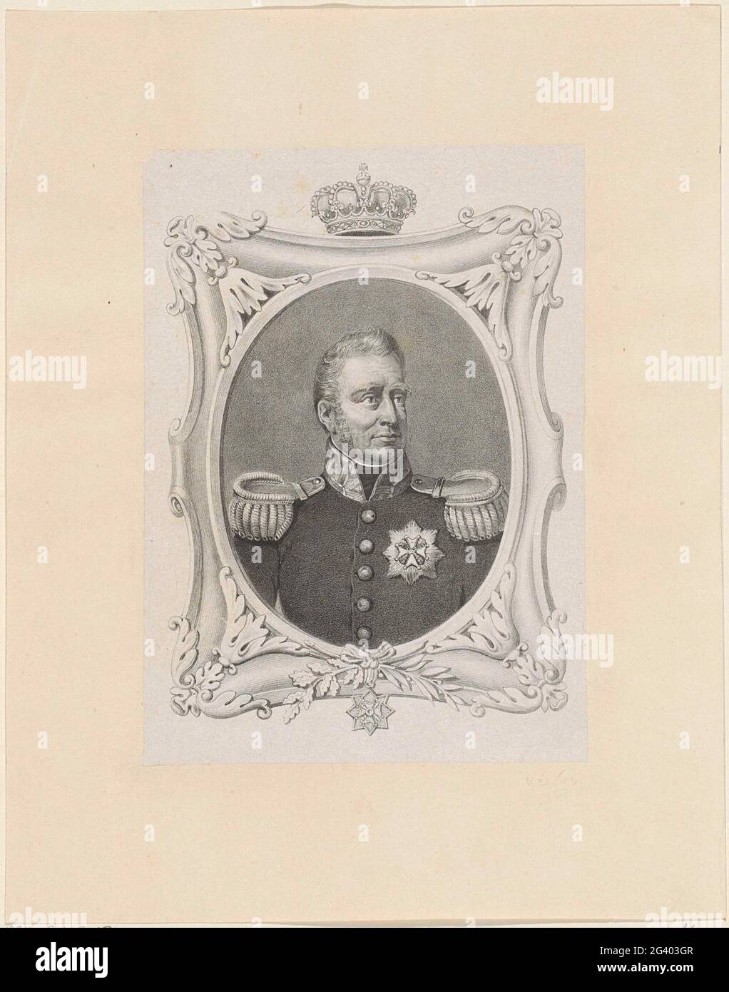 Portrait of Willem I Frederik, King of the Netherlands. Portrait of ...