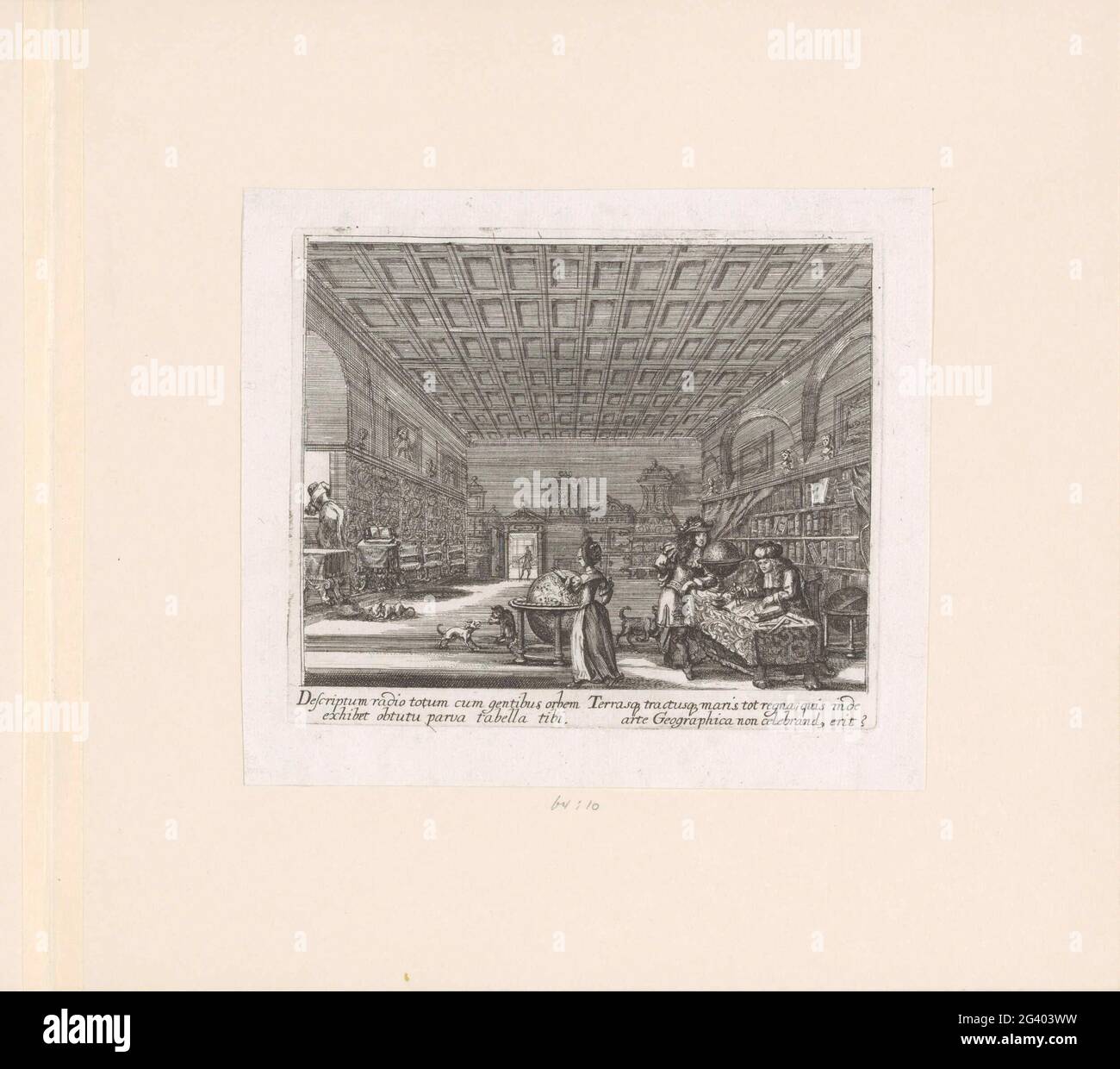 Cartographer; Fine Arts. Study room or library. At the table a man with ...