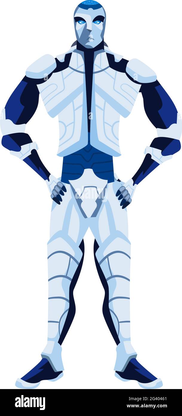 Robot android on white background Stock Vector Image & Art - Alamy