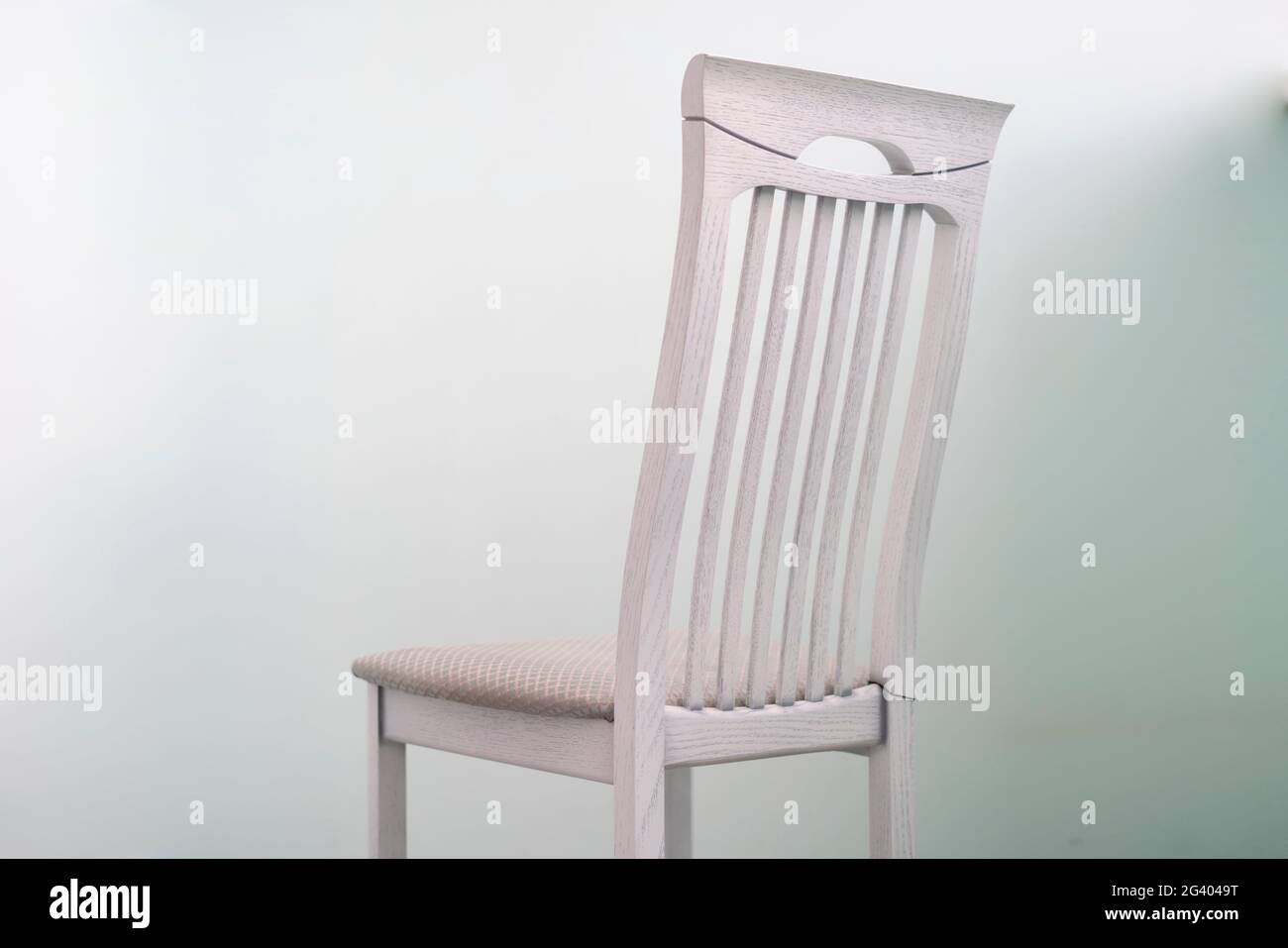 simple wooden classic white chair, home interior details Stock Photo ...