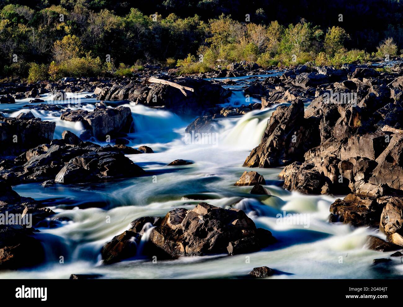 Slow motion view of a waterfall Stock Photo - Alamy