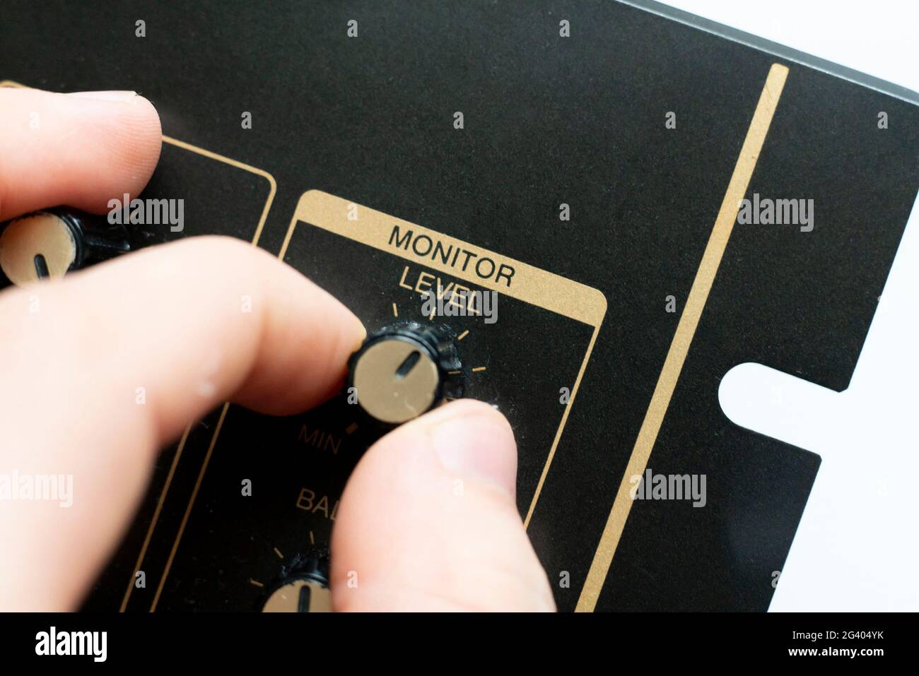 Adjust volume knob finger hi-res stock photography and images - Alamy