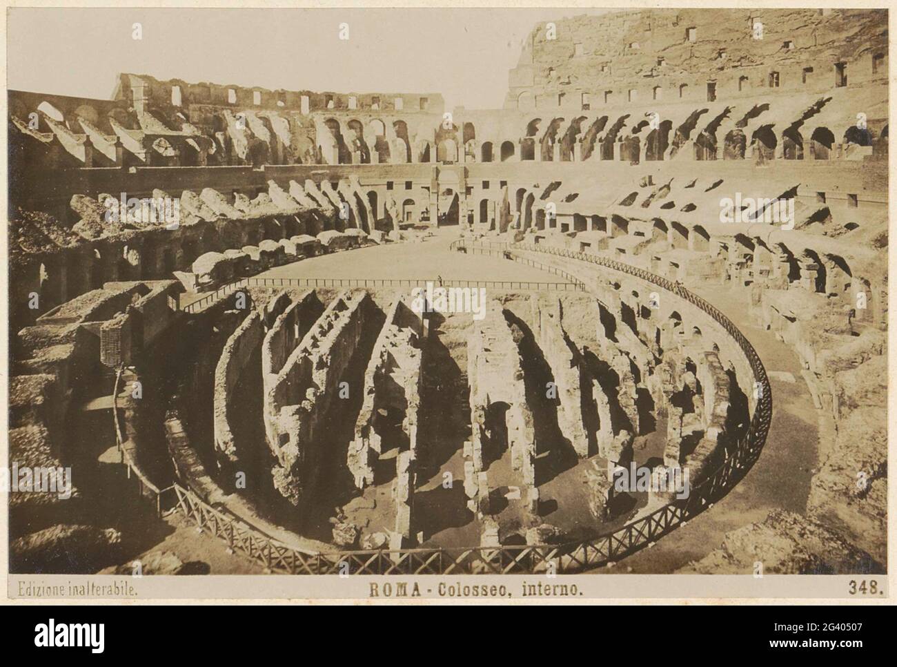 Interior of the Colosseum in Rome; Roma - Colosseo, Interno .. Part of ...