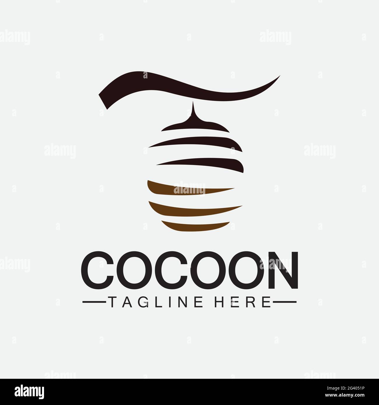 Cocoon logo vector illustration design template Stock Vector Image ...