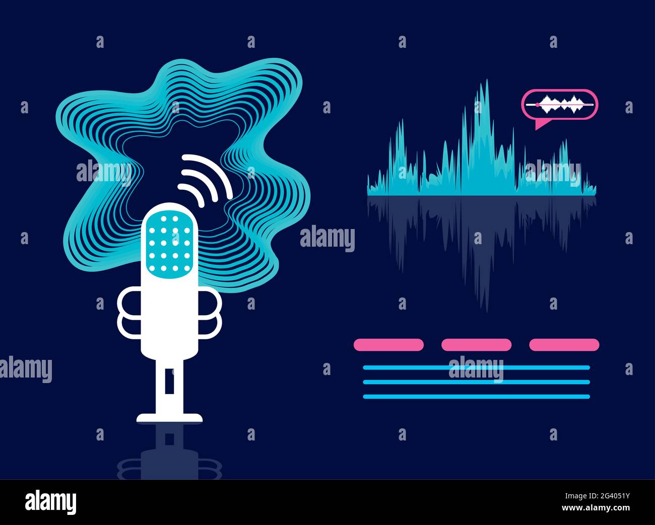 voice recognition microphone Stock Vector Image & Art - Alamy