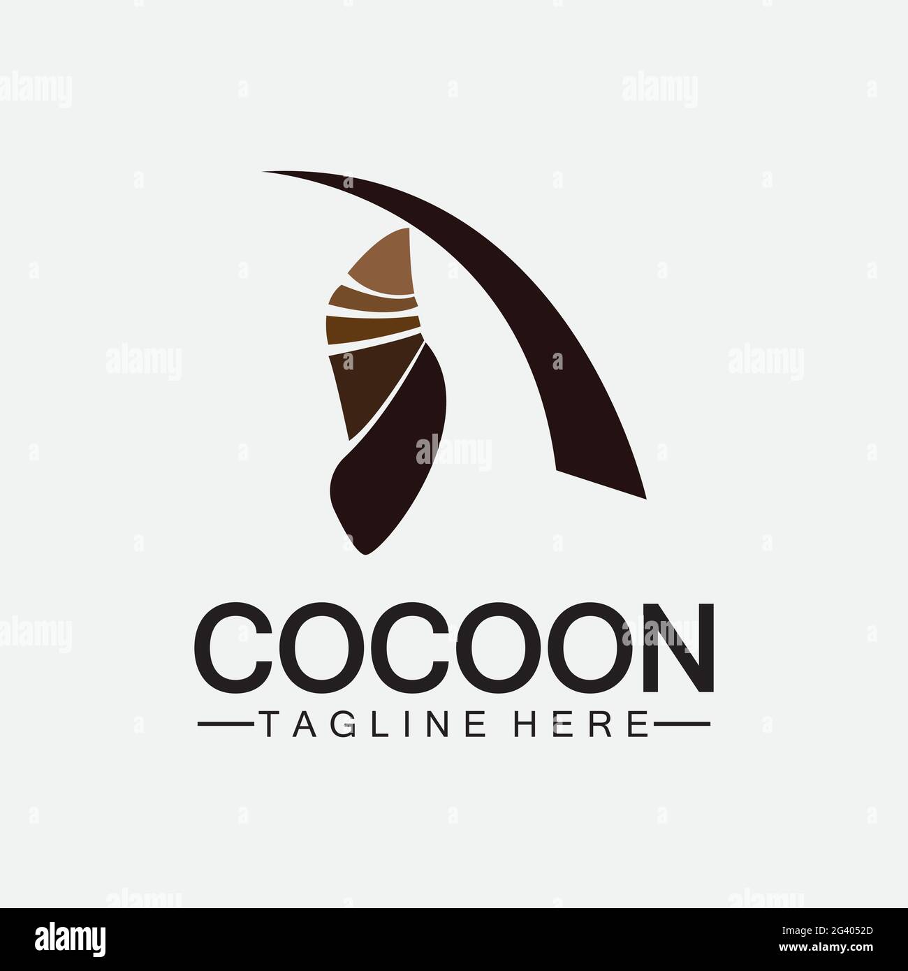Cocoon logo vector illustration design template Stock Vector Image ...