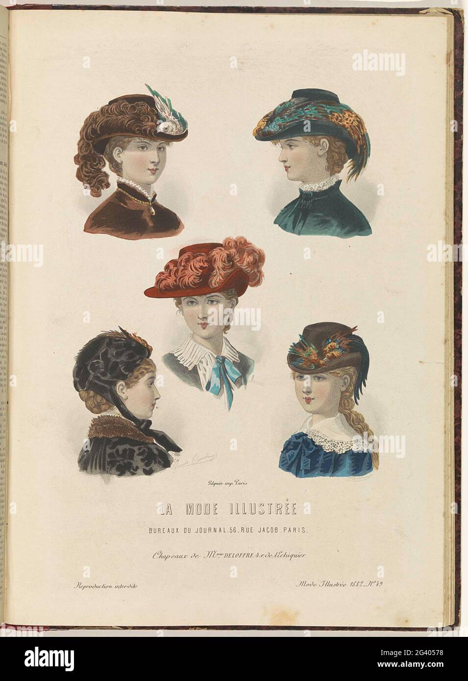 The illustrated fashion, family log, 1882 Stock Photo - Alamy