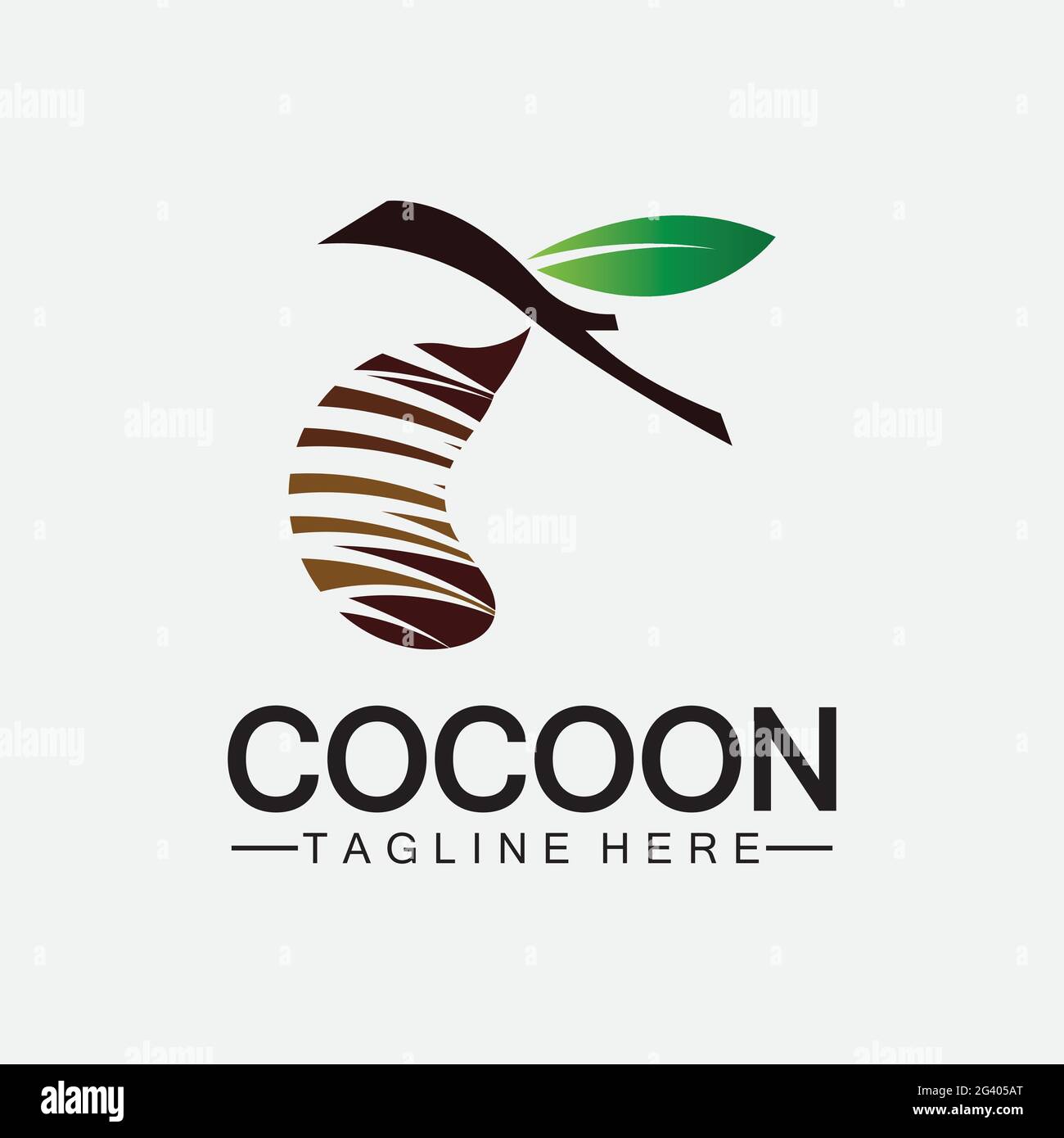 Cocoon logo vector illustration design template Stock Vector Image ...