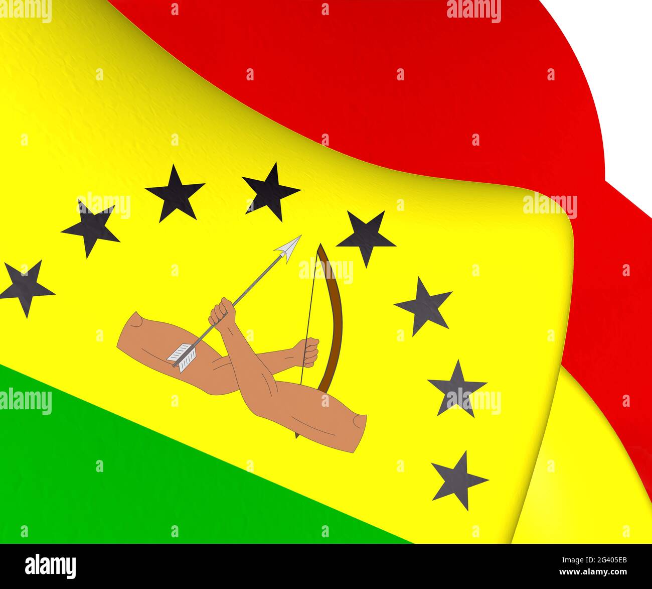 3D Flag of Guna Yala district. 3D Illustration Stock Photo - Alamy