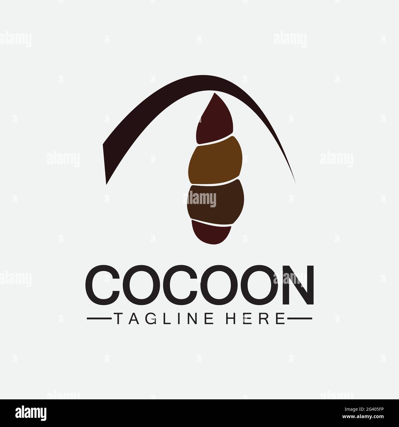 Cocoon logo vector illustration design template Stock Vector Image ...