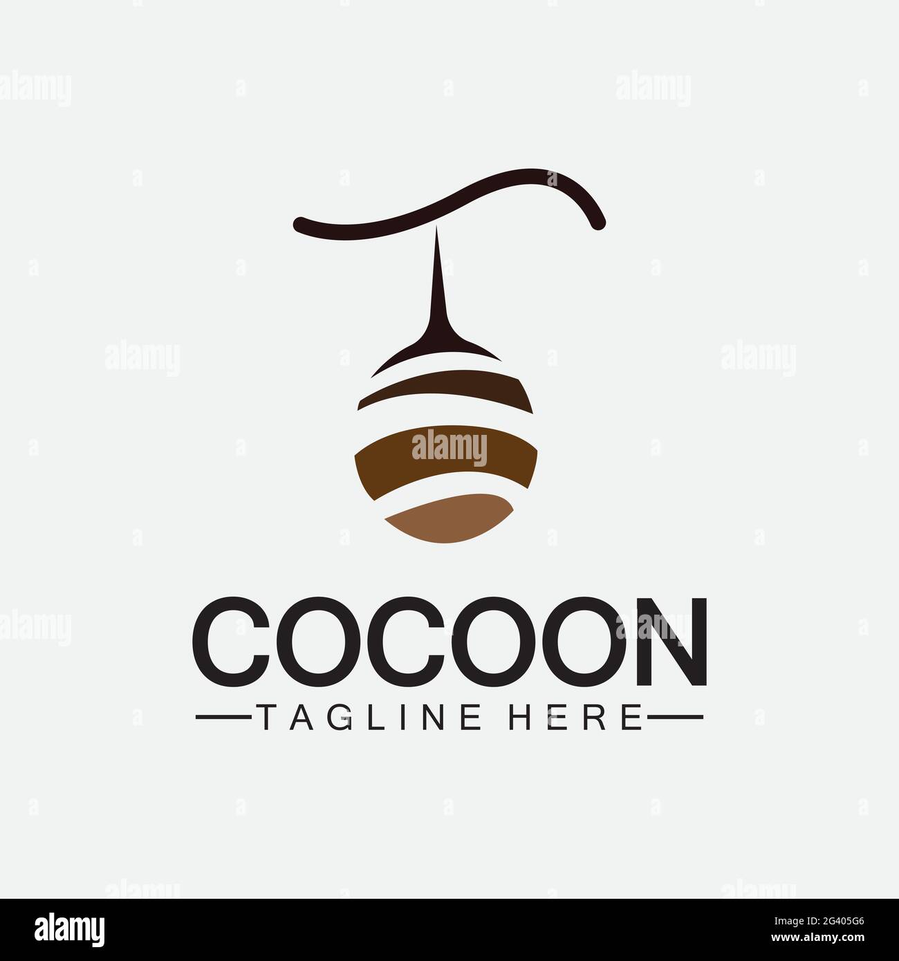 Cocoon logo vector illustration design template Stock Vector Image ...