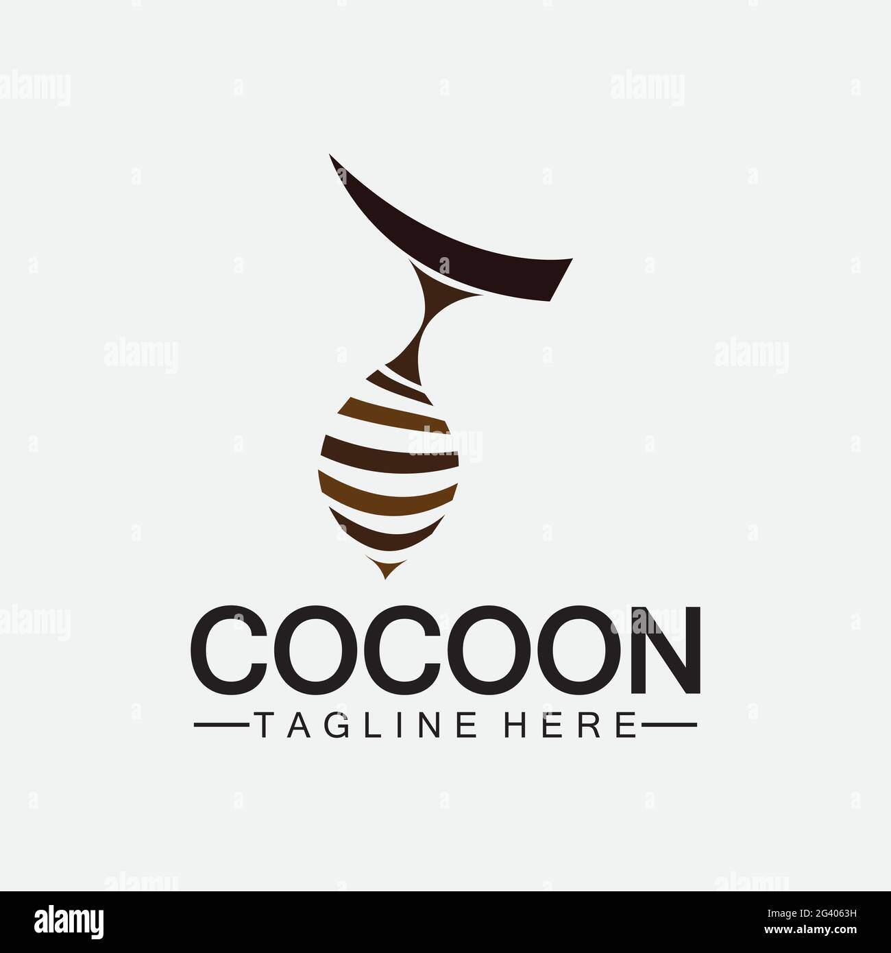 Cocoon logo vector illustration design template Stock Vector Image ...
