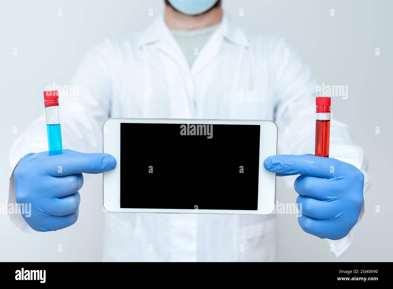 Research Scientist Presenting New Medicine, Researching Preventive ...