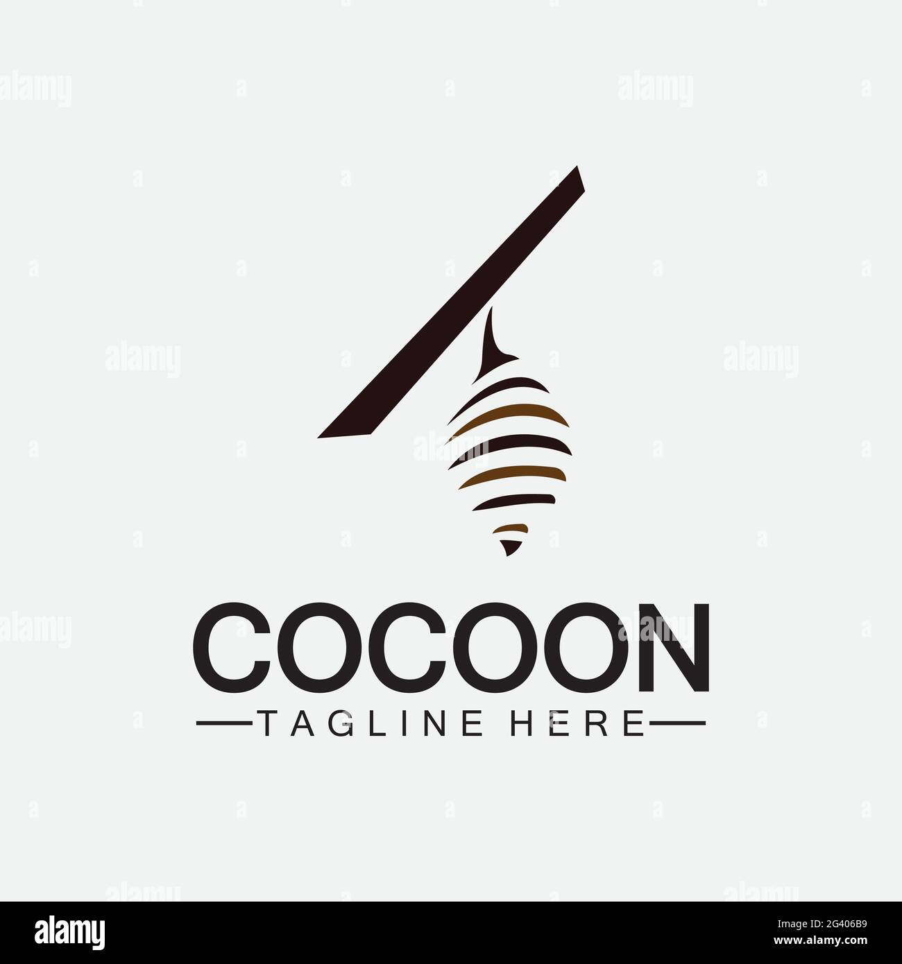 Yellow cocoons Stock Vector Images - Alamy