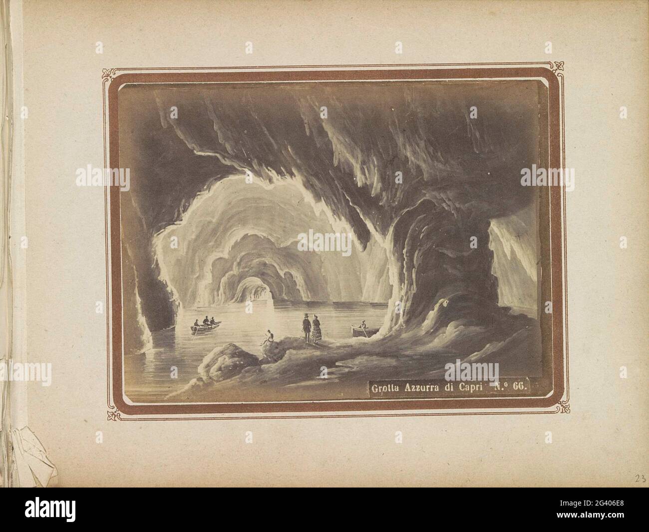 Photo production of (presumably) a drawing of the blue cave on Capri ...