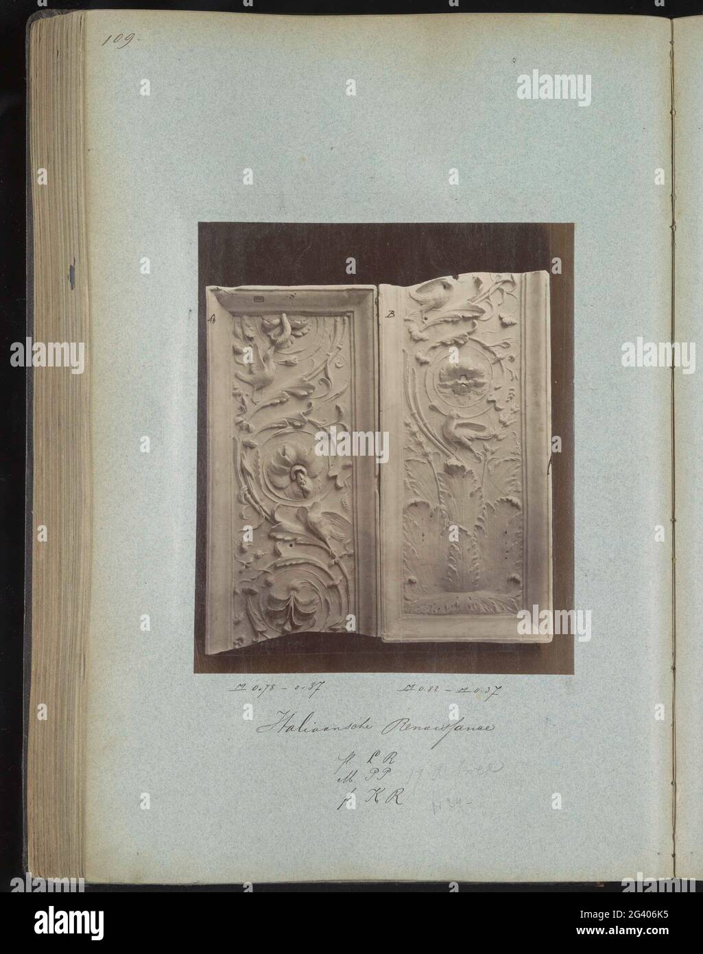 Two plaster casts of panels Stock Photo - Alamy