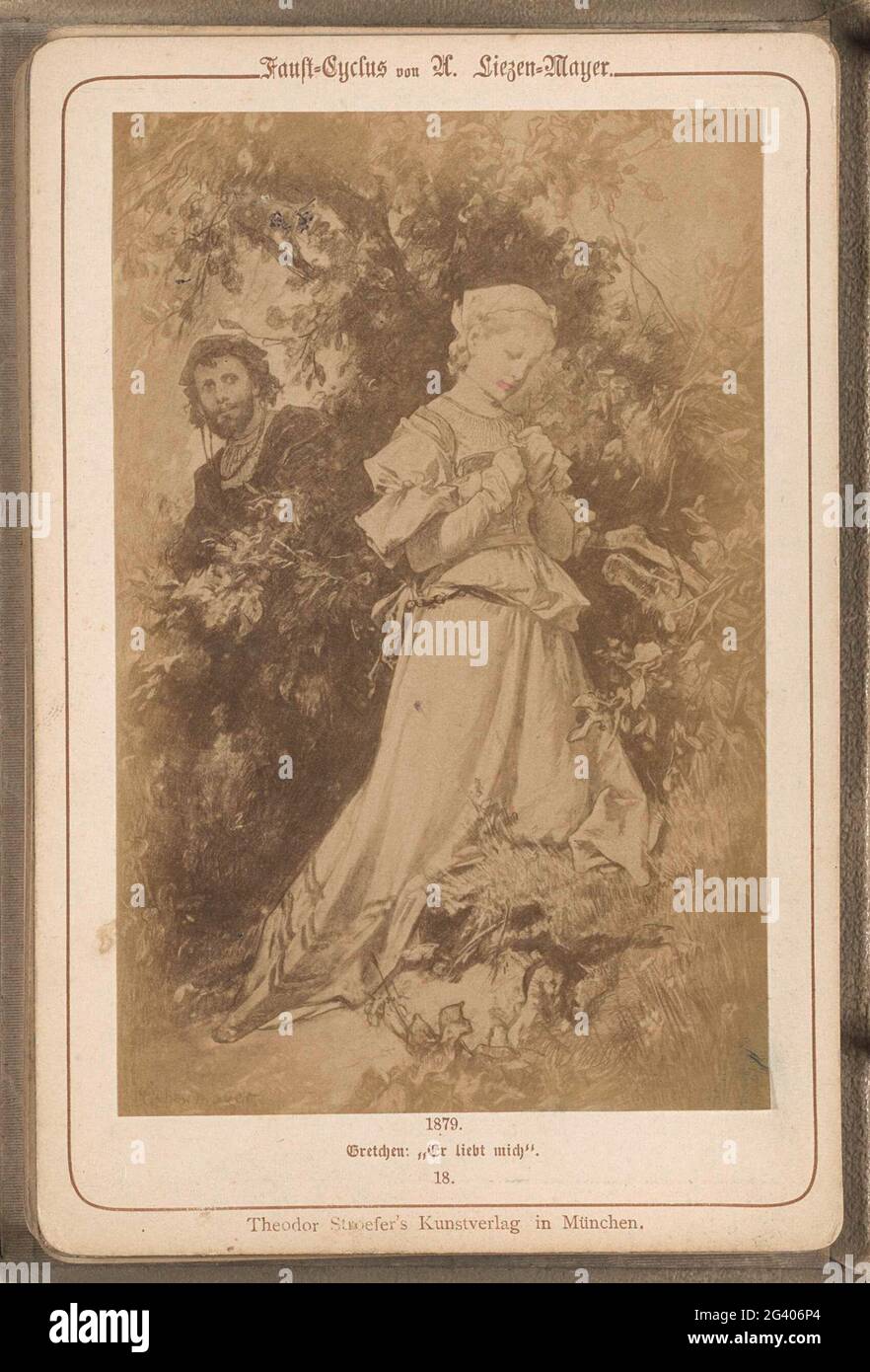 Photo production of (presumably) a drawing entitled 'Gretchen: "He ...