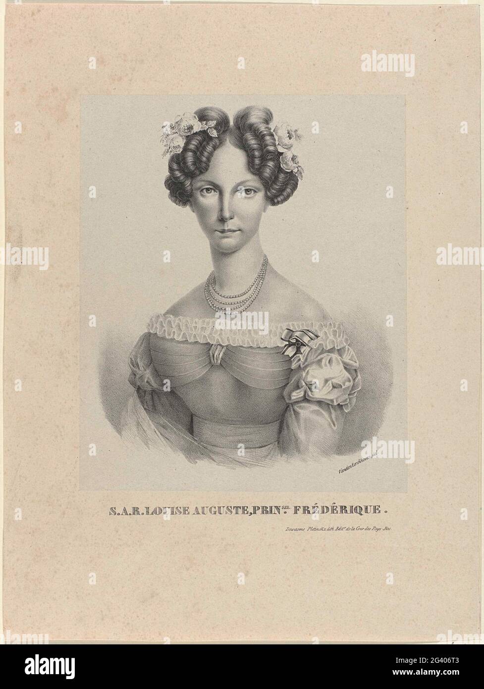 Portrait of louise of Prussia. Portrait of Louise. In the undermaster ...