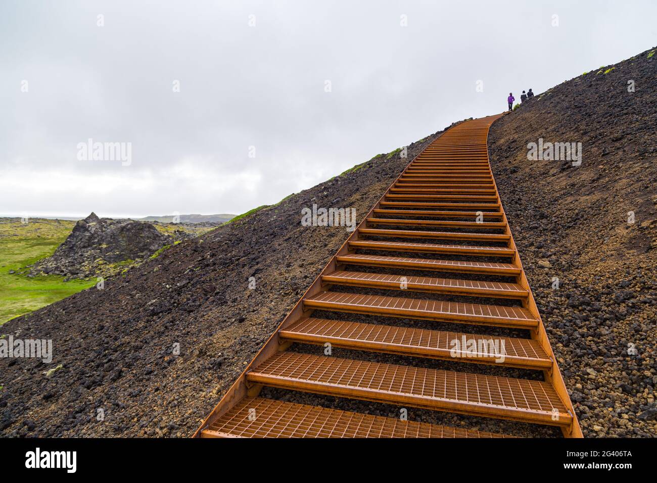Saxholl crater stairway hi-res stock photography and images - Alamy