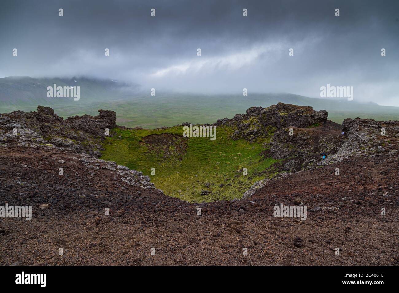 Saxholl crater stairway hi-res stock photography and images - Alamy