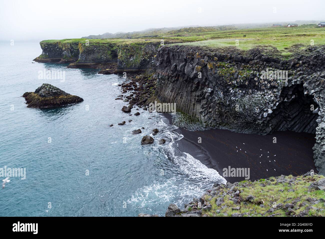 Hike from Arnarstapi to the Stone Bridge in the south of Iceland Stock ...
