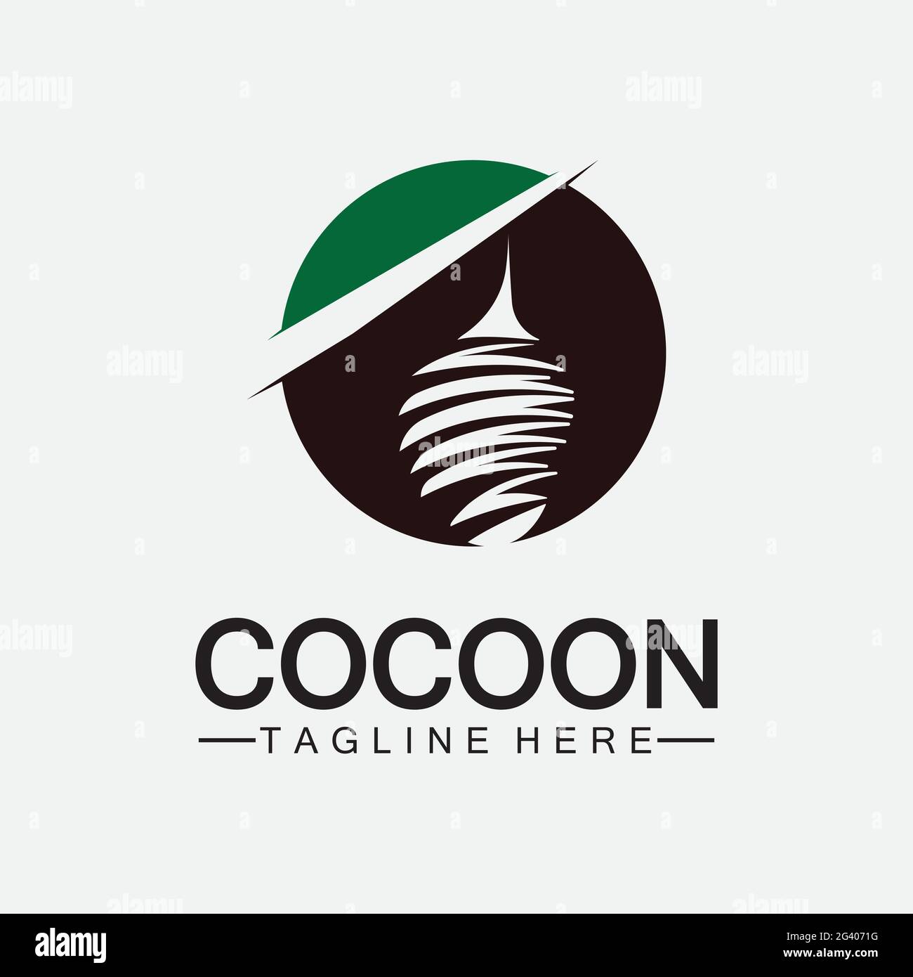Cocoon logo vector illustration design template Stock Vector Image ...
