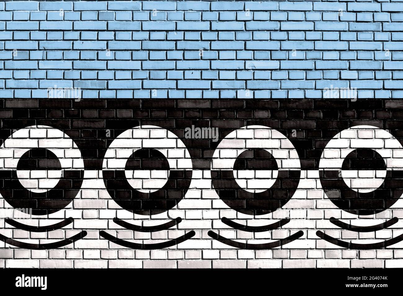 Flag of Digbeth painted on brick wall Stock Photo - Alamy