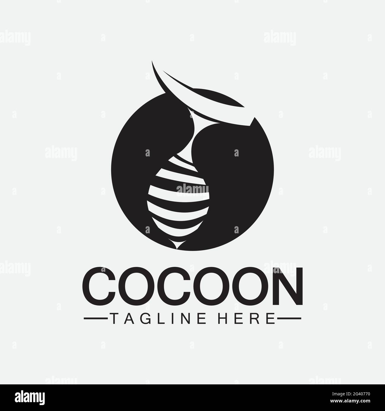 Cocoon logo vector illustration design template Stock Vector Image ...