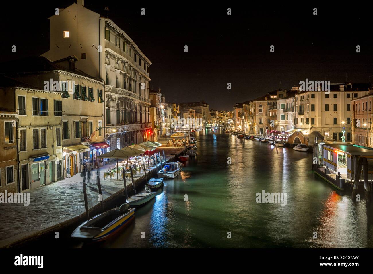 Grand Canal at night, Venice Stock Photo - Alamy