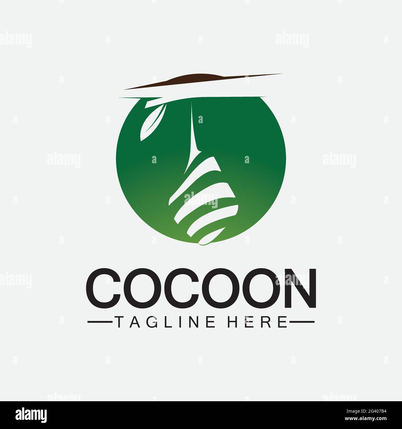 Cocoon logo vector illustration design template Stock Vector Image ...