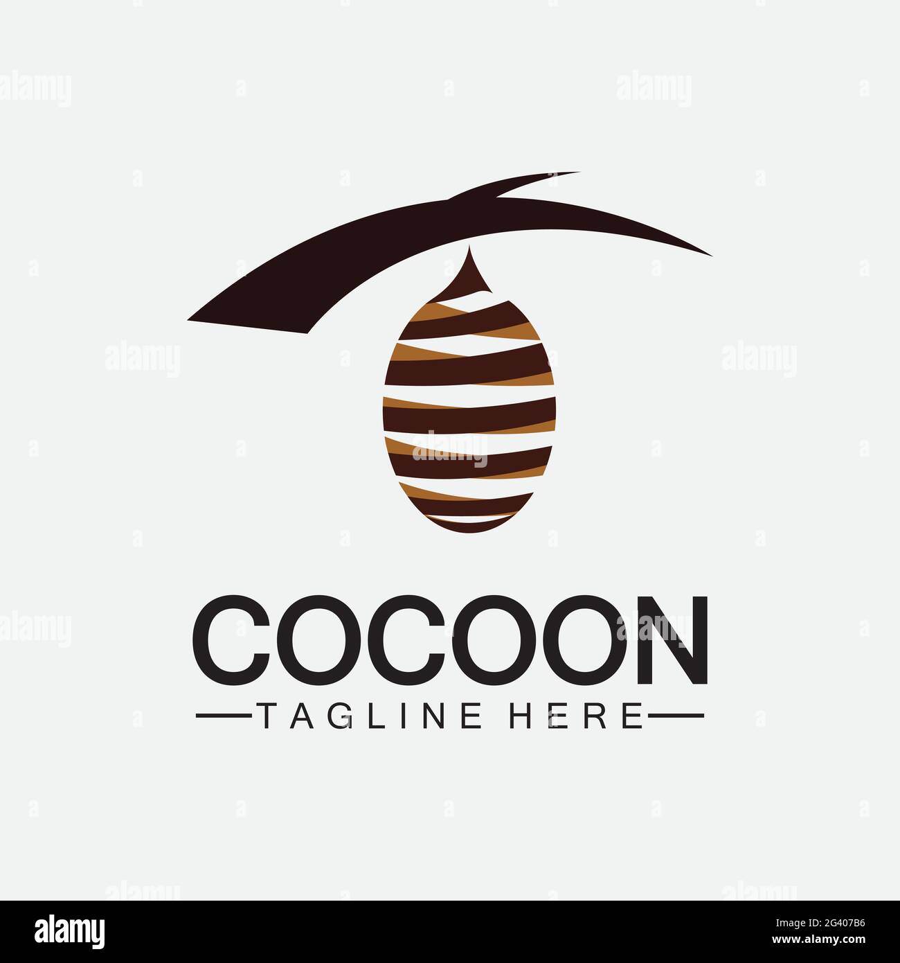 Cocoon logo vector illustration design template Stock Vector Image ...