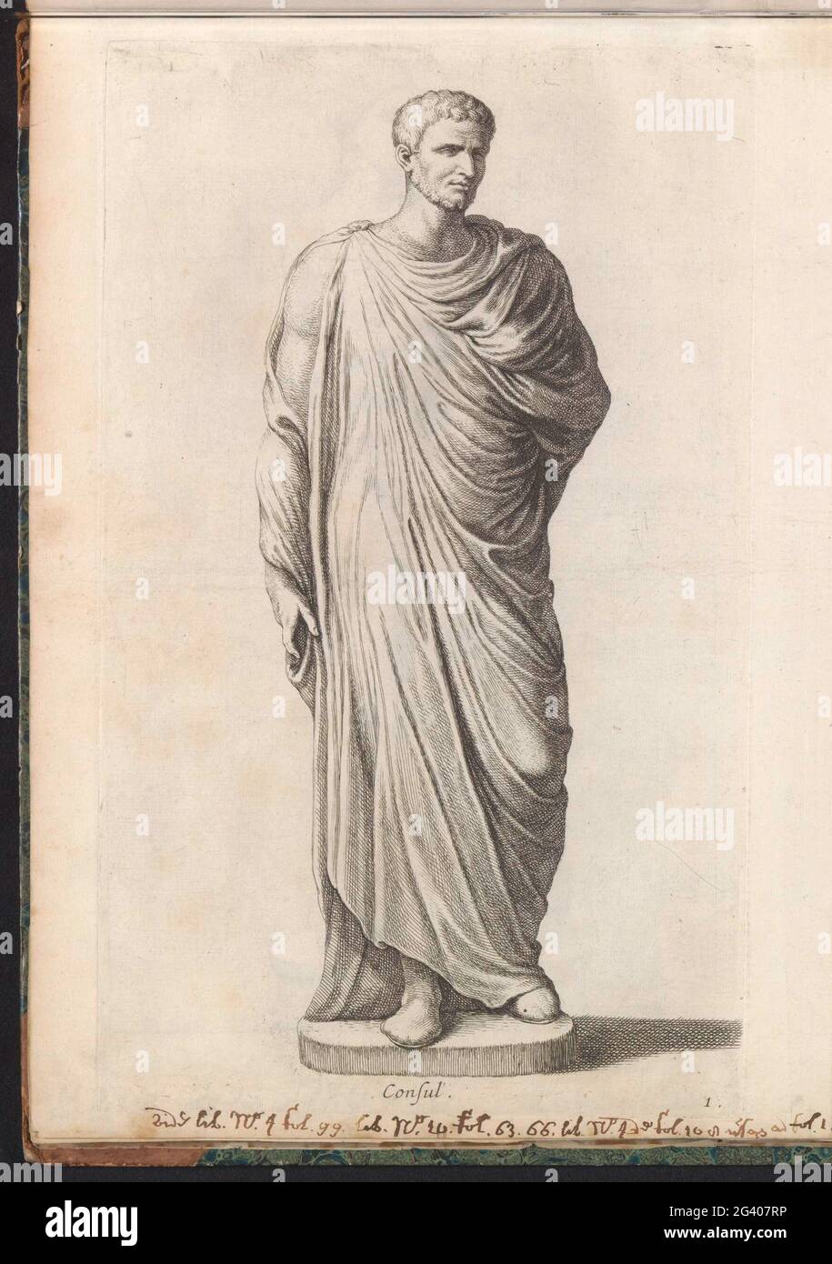 Sculpture of a consul; Consul. Classic sculpture of a standing man ...
