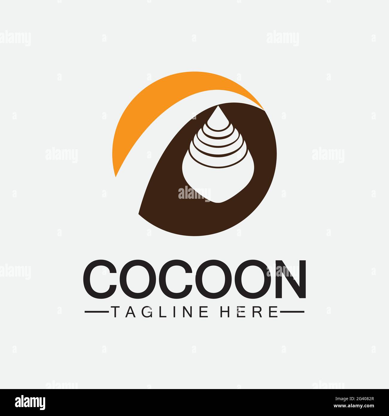Cocoon logo vector illustration design template Stock Vector Image ...