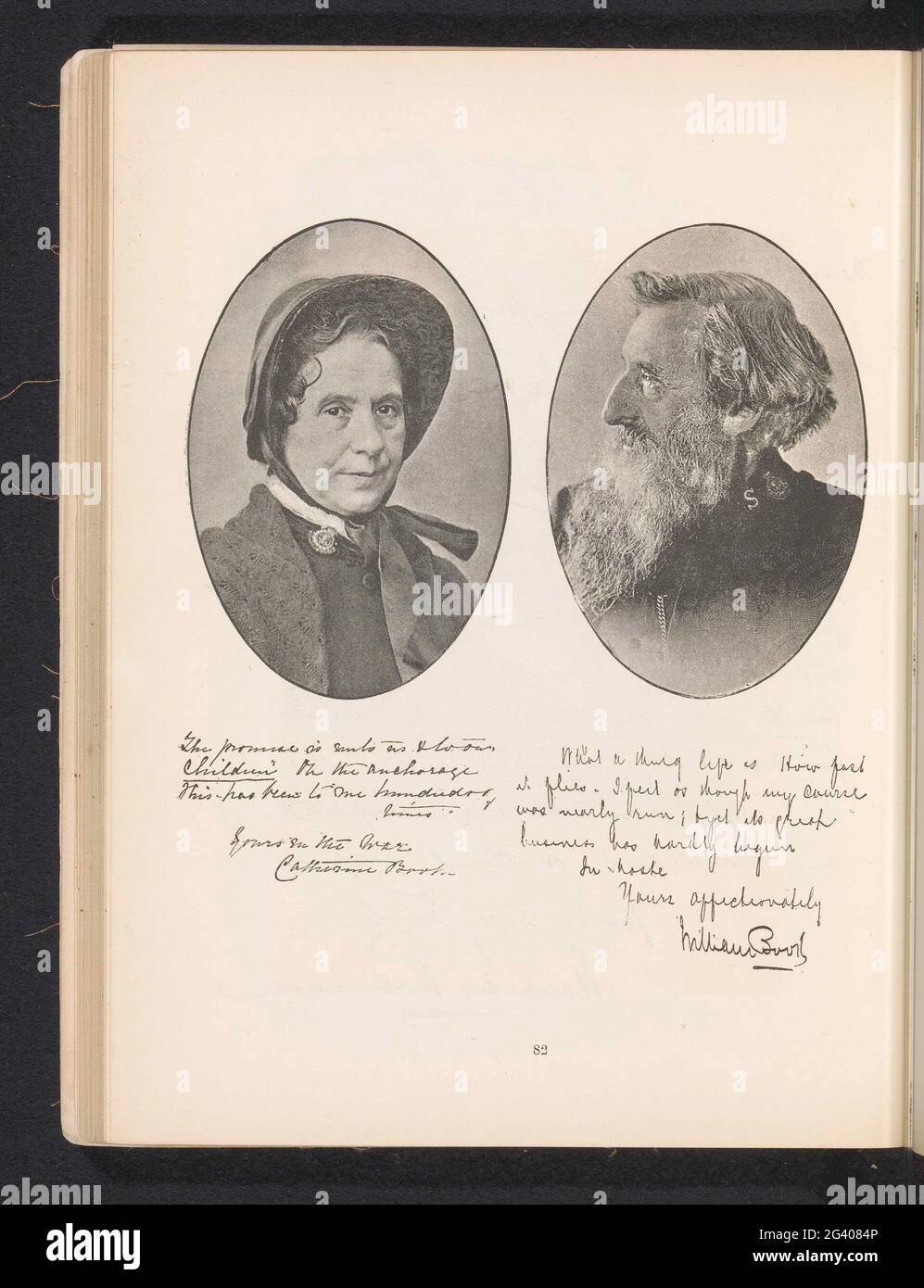 Two portraits of William Booth and Catherine Booth Stock Photo - Alamy