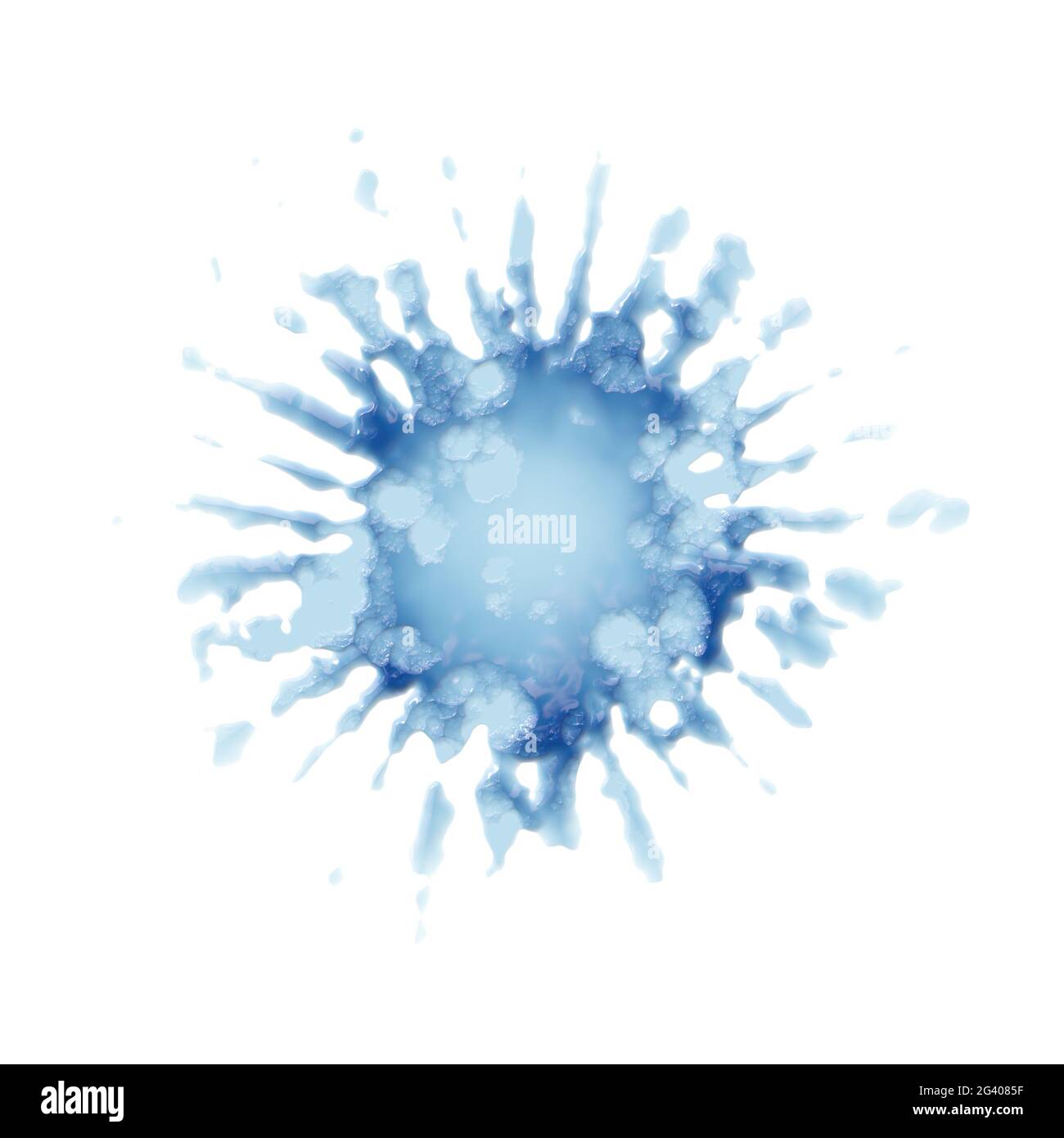 Decorative blue splat on white background Stock Photo - Alamy