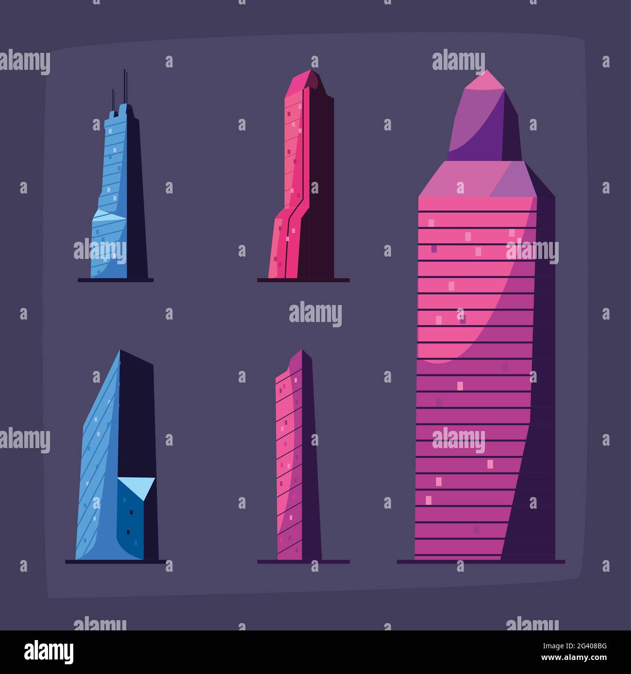 city and urban buildings icon set Stock Vector Image & Art - Alamy