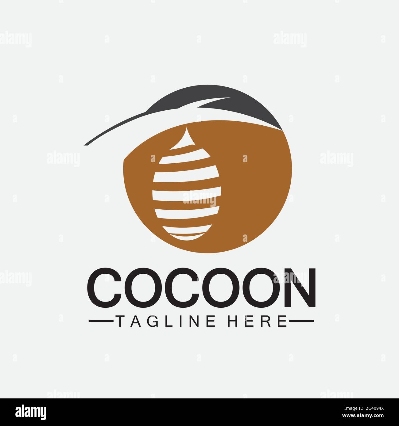 Cocoon logo vector illustration design template Stock Vector Image ...