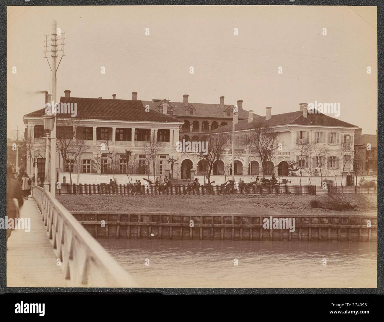 Exterior of the Astor House Hotel in Shanghai. Part of album with 50 ...