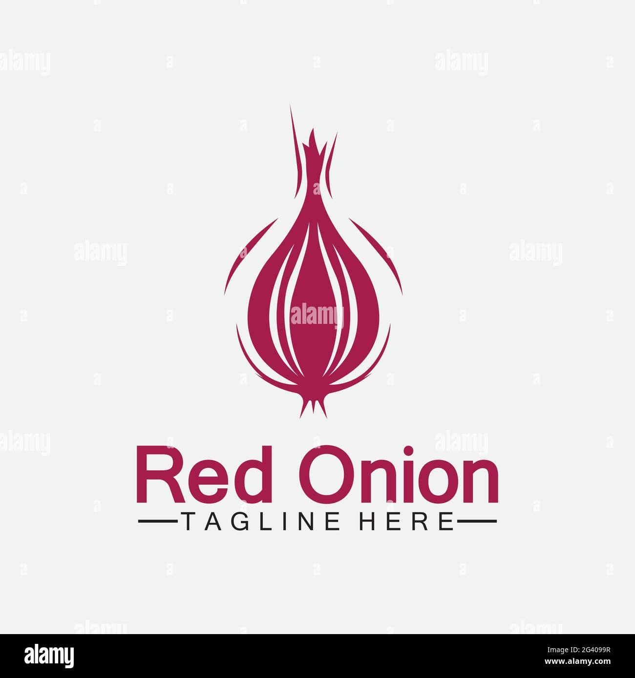 Red onion logo vector icon illustration design template Stock Vector ...