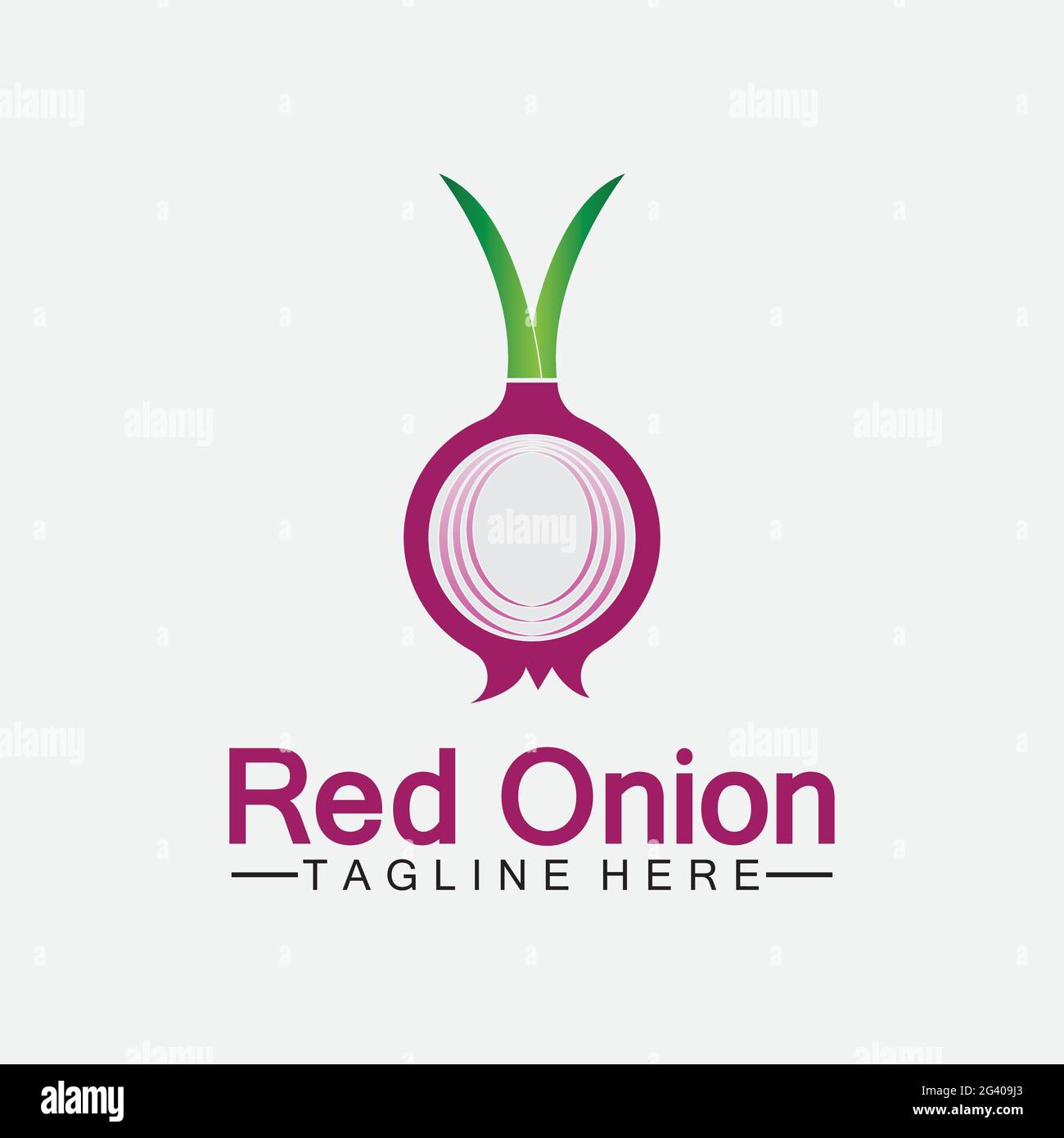Red onion logo vector icon illustration design template Stock Vector ...