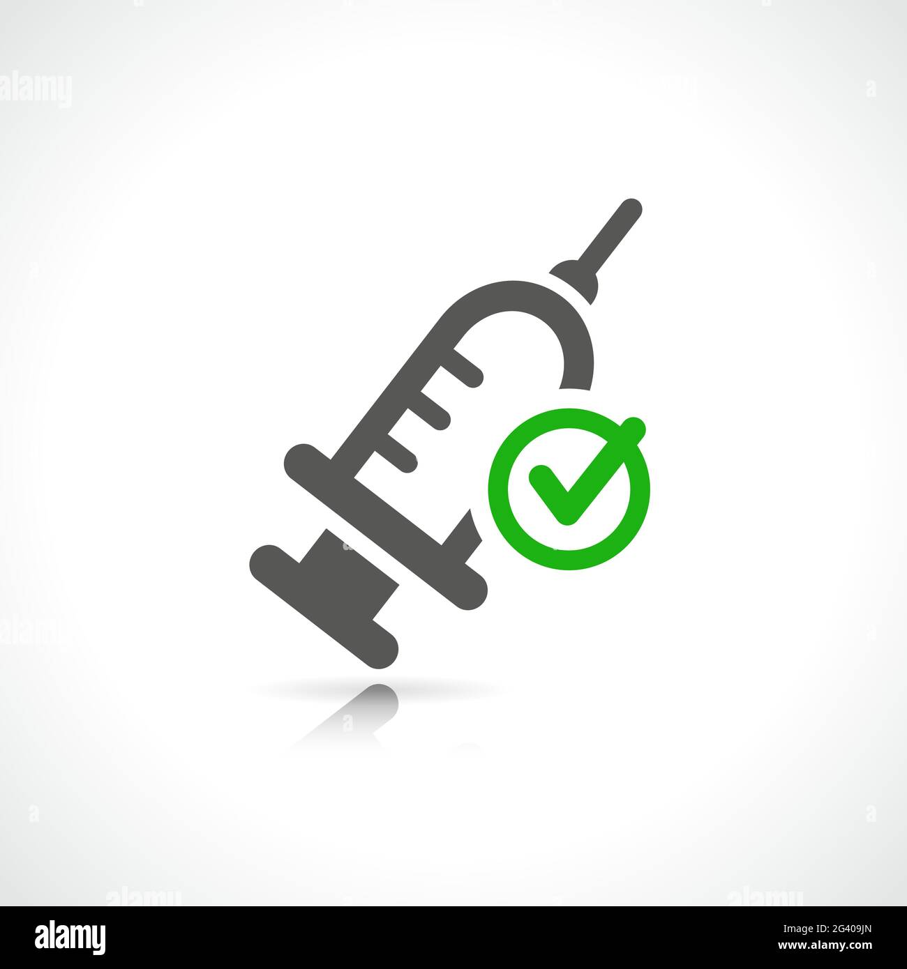 Vaccine Done Icon Stock Vector Images - Alamy