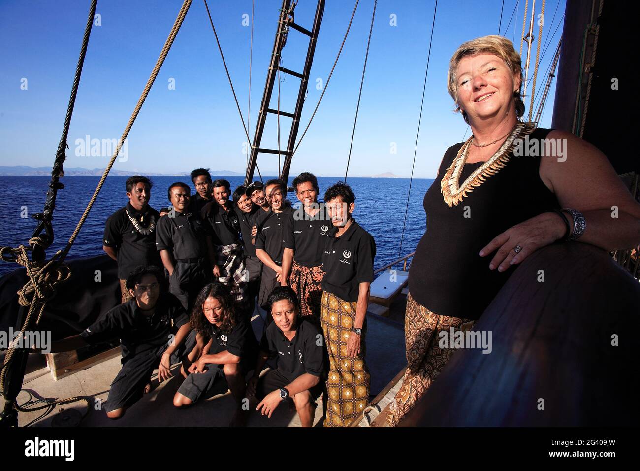 INDONESIA. NUSA TENGARRA ISLANDS. KOMODO ISLAND. SILOLONA LUXURY CRUISE ...