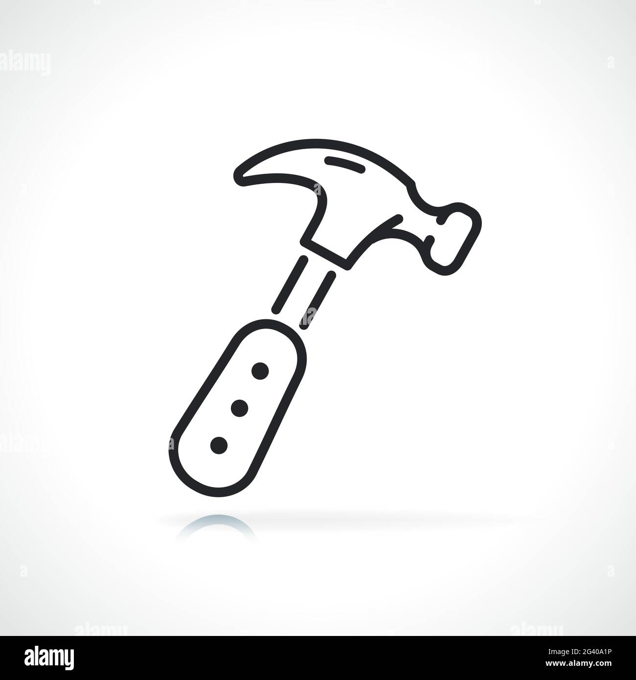 Claw hammer tool line Stock Vector Images - Alamy