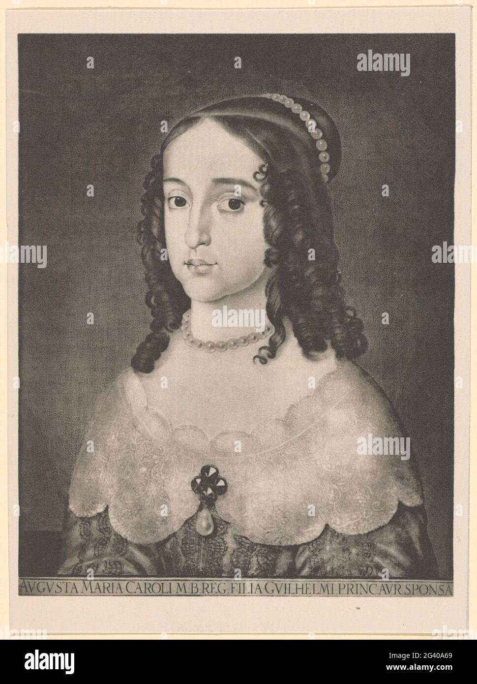 Portrait of Maria Henrietta Stuart. Portrait of Maria Henrietta. In a ...