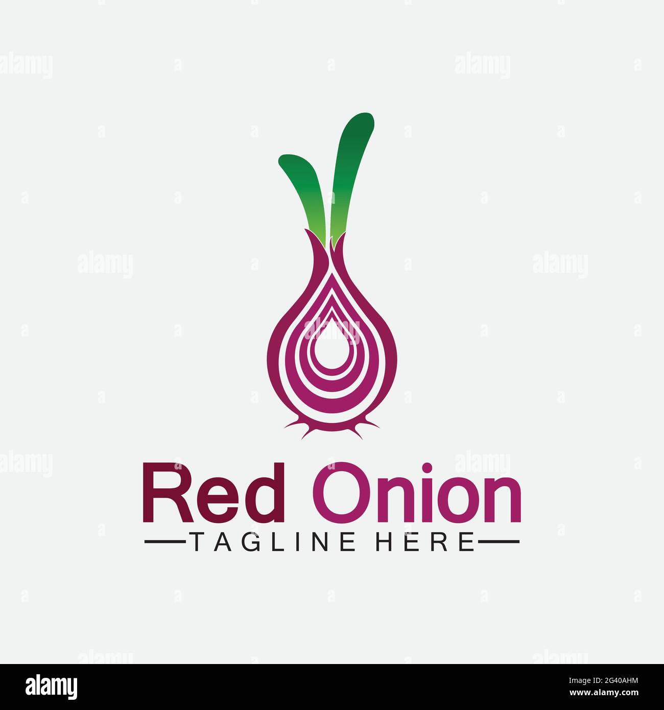 Red onion logo vector icon illustration design template Stock Vector ...