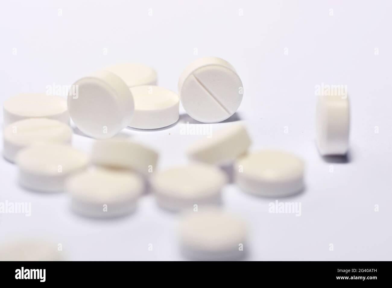 selective focus of tablets, medical treatment with drugs concept ...