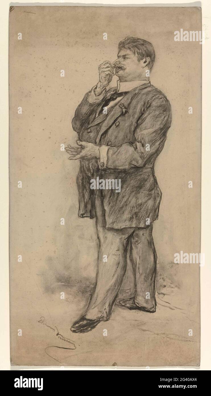 Caricature Portrait of Johannes Martinus Vrolijk. Caricature Portrait ...