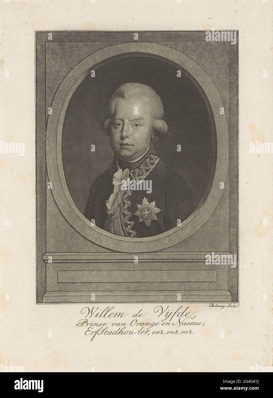 Portrait of Willem V, Prince of Orange-Nassau. Portrait of Willem V in ...
