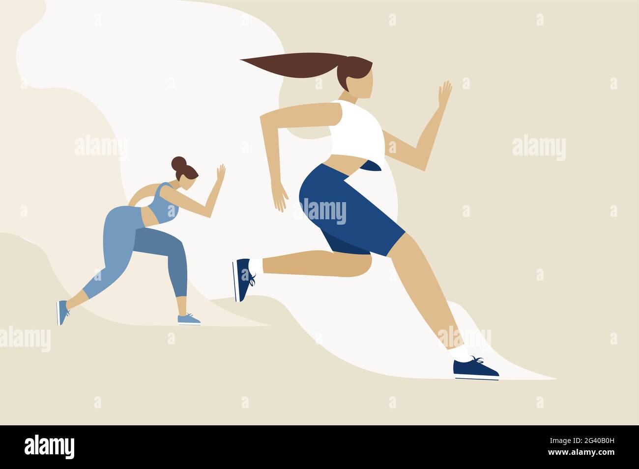 Women running race track Stock Vector Images - Alamy